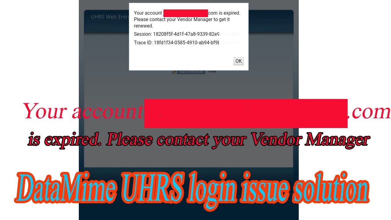 DataMime UHRS login issue solution / Your account is expired. Please ...
