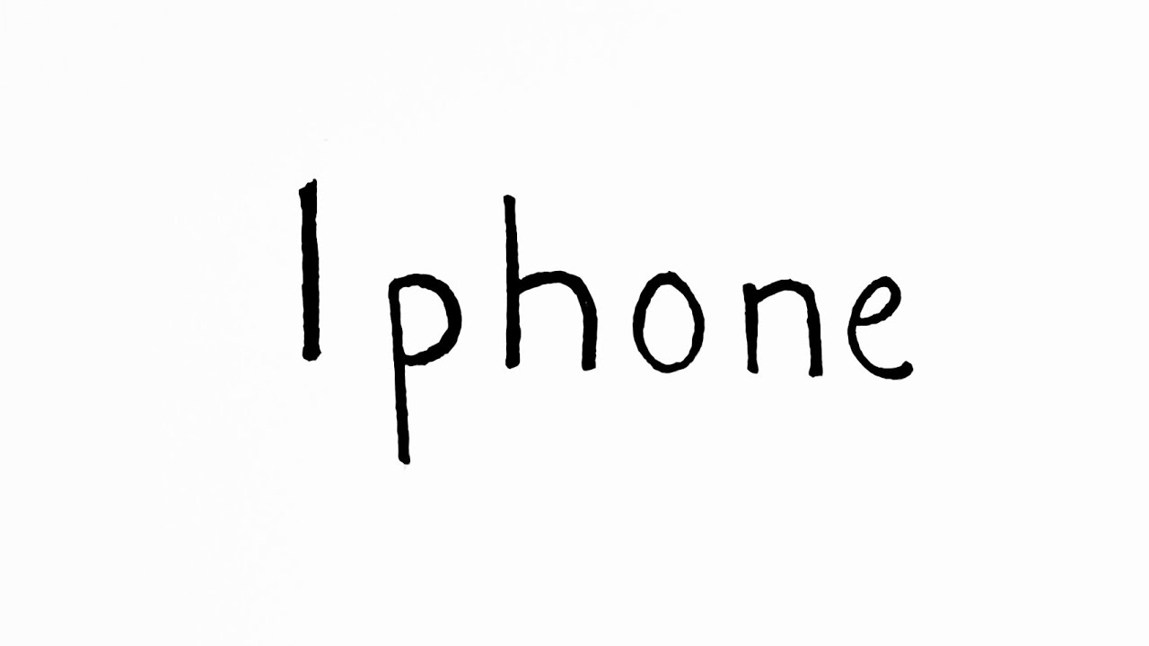 How to turn word IPHONE into cartoon with iphone - YouTube