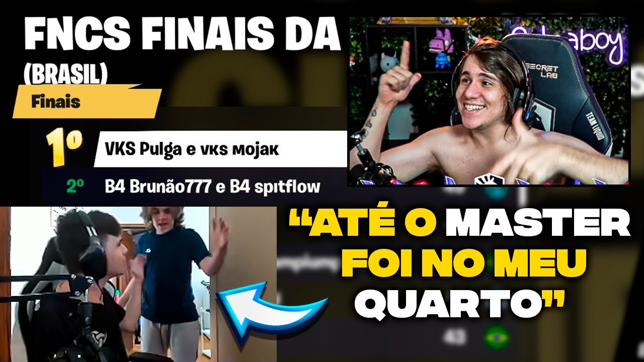 PULGA REAGE AO DIA QUE VENCEU A FNCS DUO COM MOJAK 🏆 - YouTube