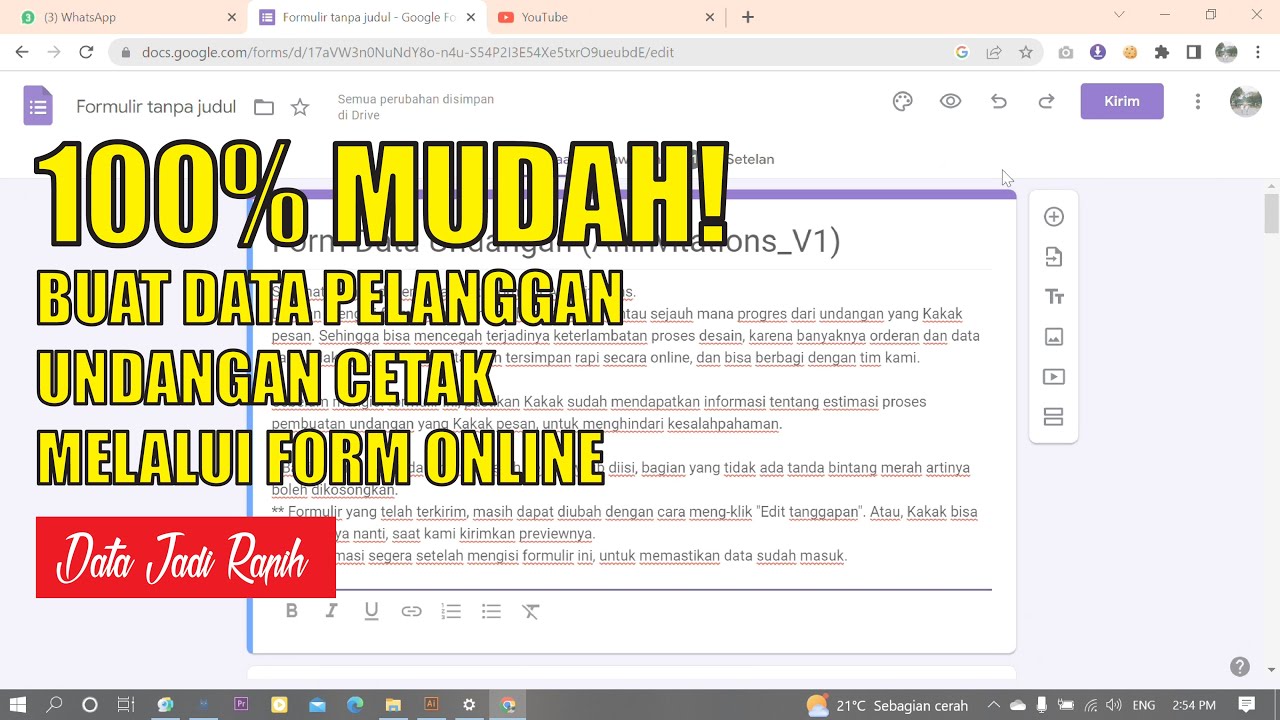 100% MUDAH! BUAT DATA PELANGGAN UNDANGAN CETAK MELALUI FORM ONLINE ...
