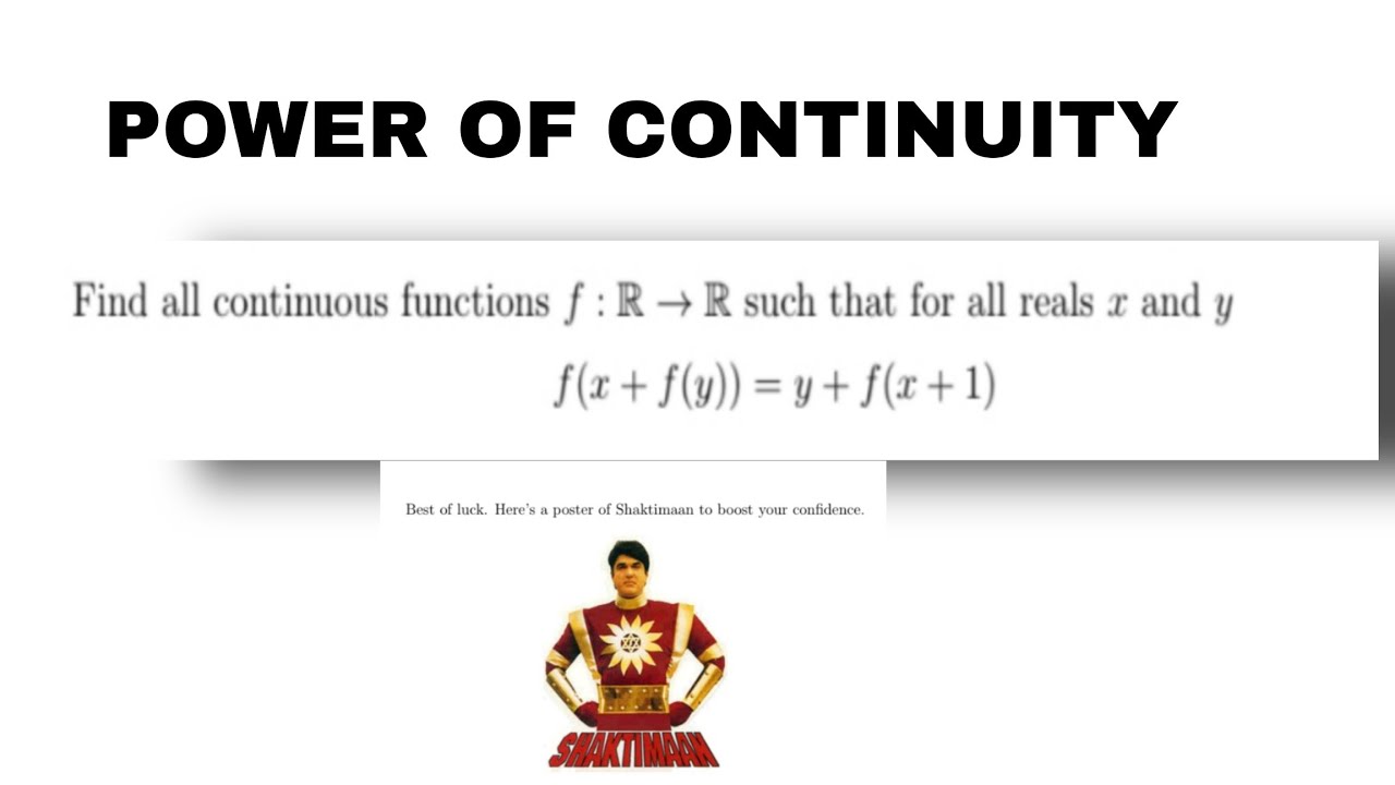 FUNCTIONAL EQUATION JEE ADVANCED CALCULUS SOLUTION# POWER OF CONTINUITY ...
