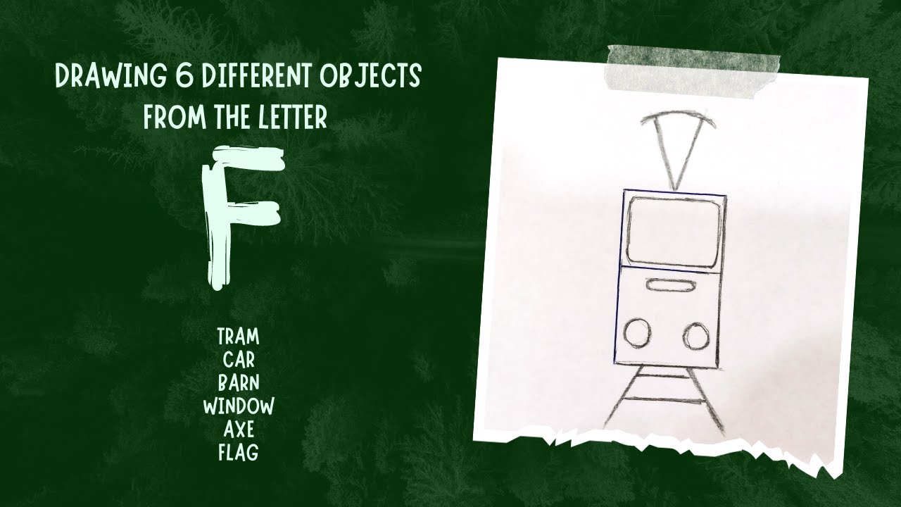 object drawings from the letter F - YouTube