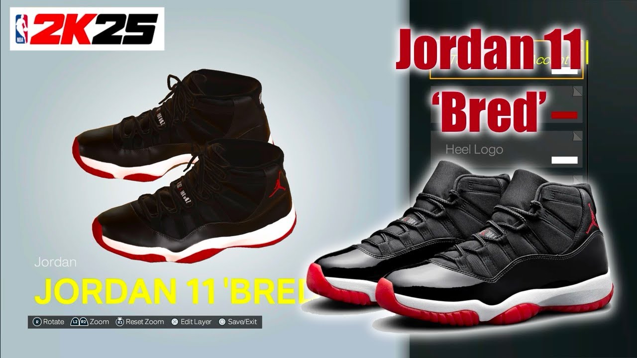 NBA 2K25 Shoe Creator - Jordan 11 Bred - YouTube