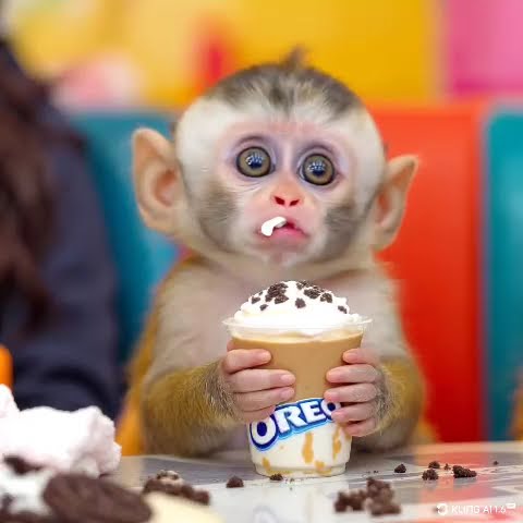 ASMR, oreo #monkey #животноеасмр #cute #животноеасмр #прикольныекоты # ...