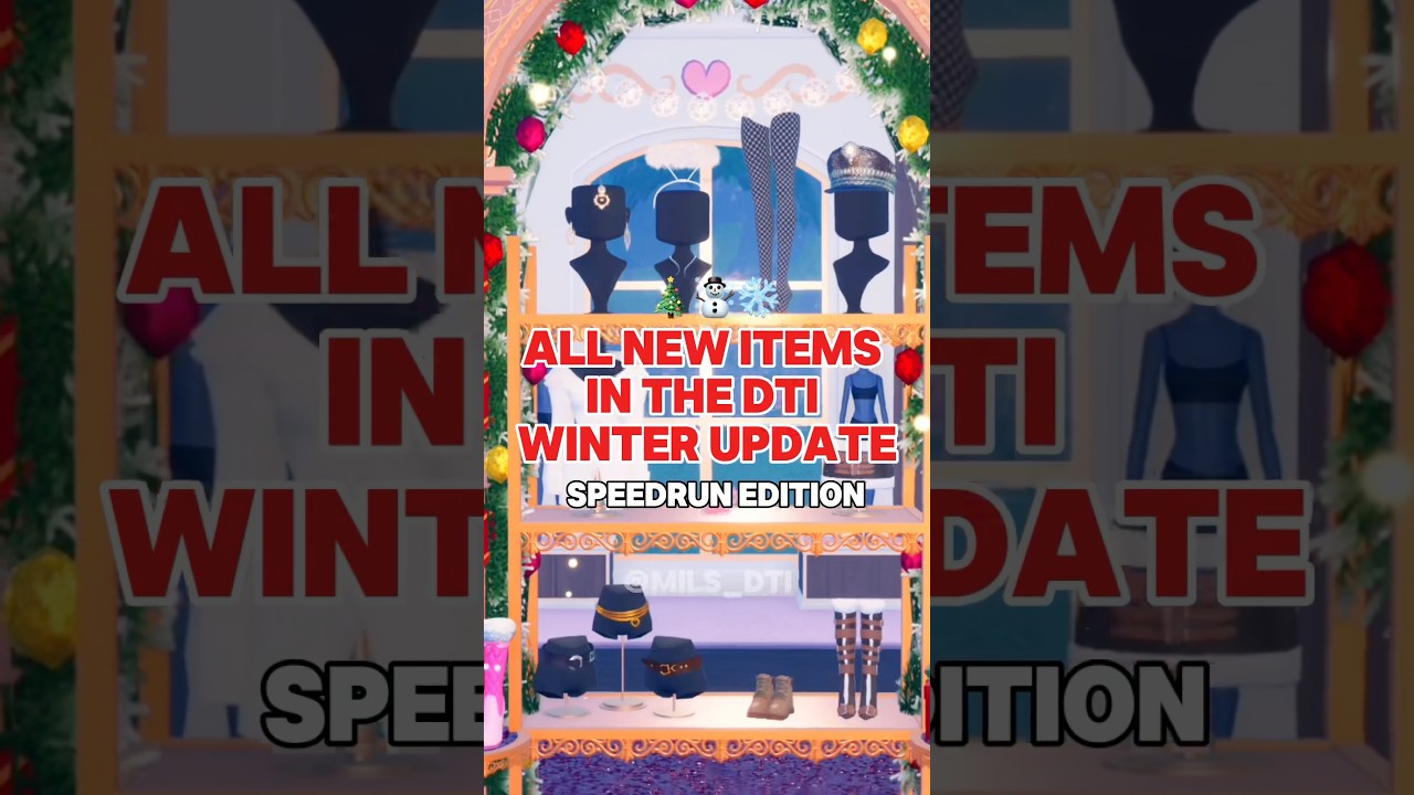 All NEW Items in the DTI WINTER UPDATE - Speedrun Edition 🎄☃️ ️ - YouTube