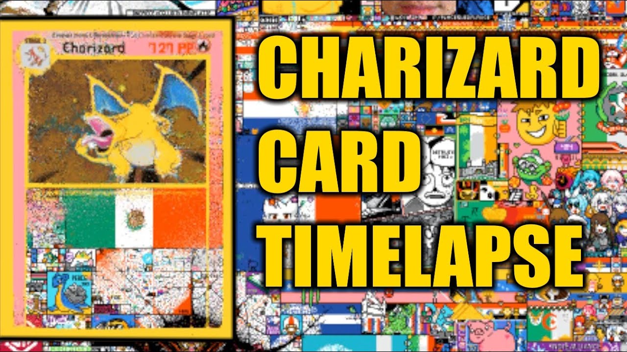 xQc's Charizard Card on r/place [TIMELAPSE] - YouTube