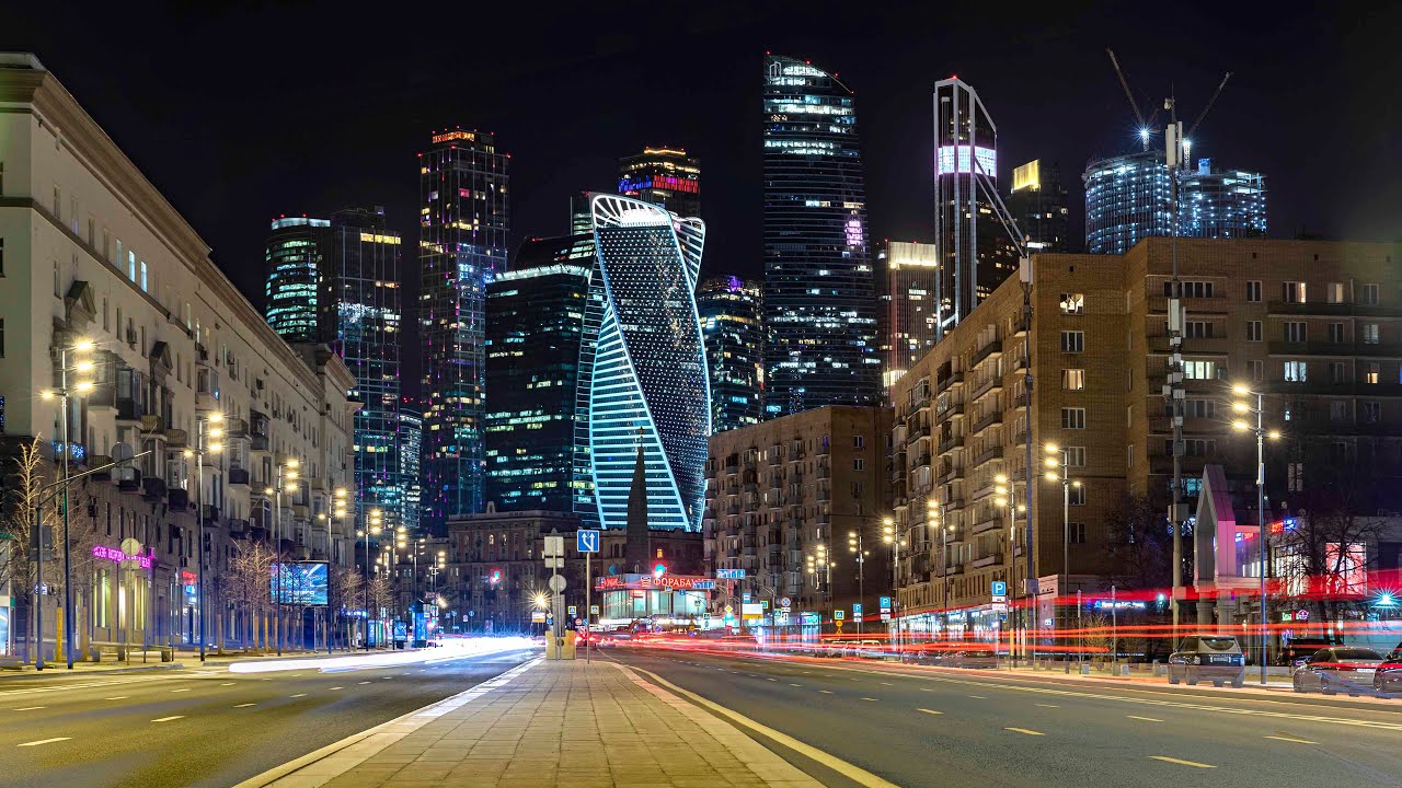 Впечатляющее видео ночной Москвы | An exciting video of Moscow at night ...
