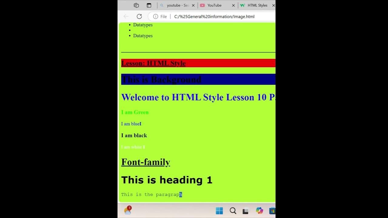HTML Tutorial For Beginners| 12 - Fonts & Text Align| @gevizzol2020 | #GOO - YouTube