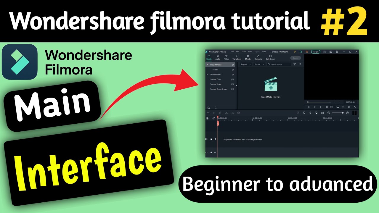 wondershare filmora interface | video editing course | wondershare ...