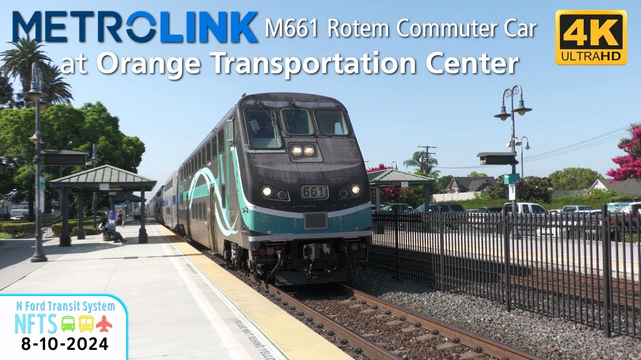 ⁴ᴷ⁶⁰ Metrolink - Rotem Cab Car #661 Orange County Line M661 at Orange ...