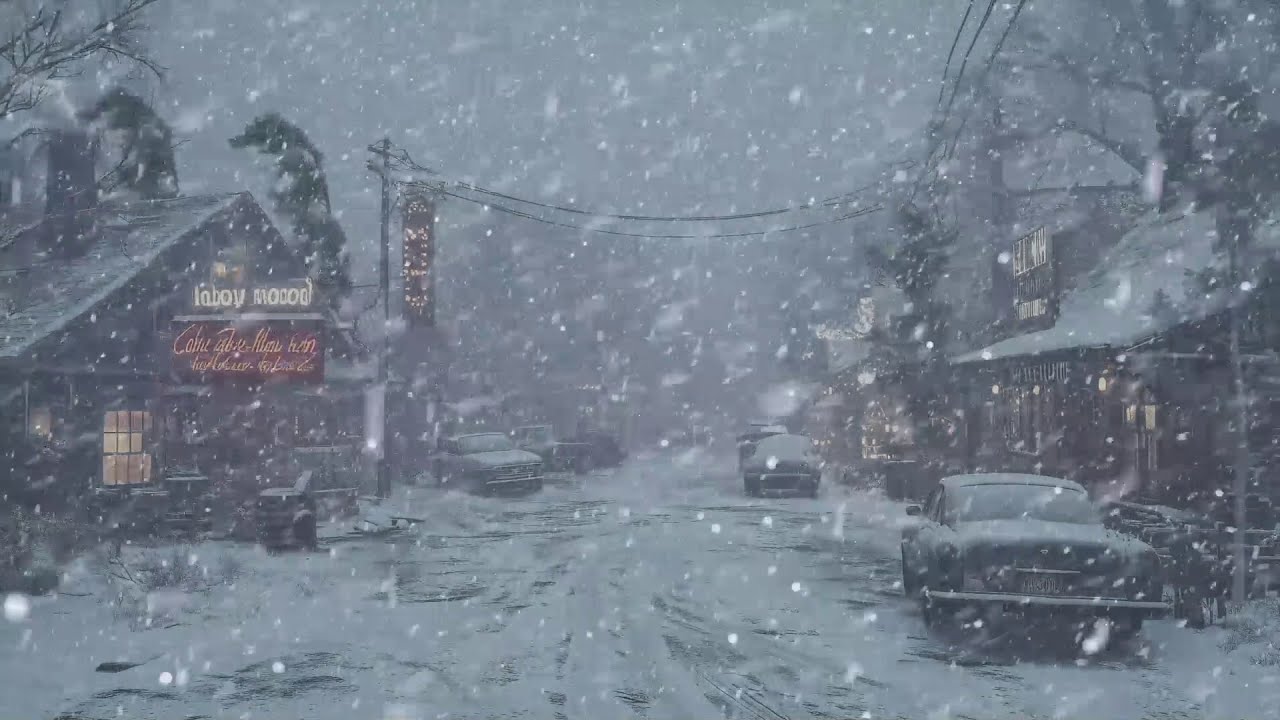 Calming Snow Storm Sounds ️ Perfect for Sleep and Relaxation in a ...