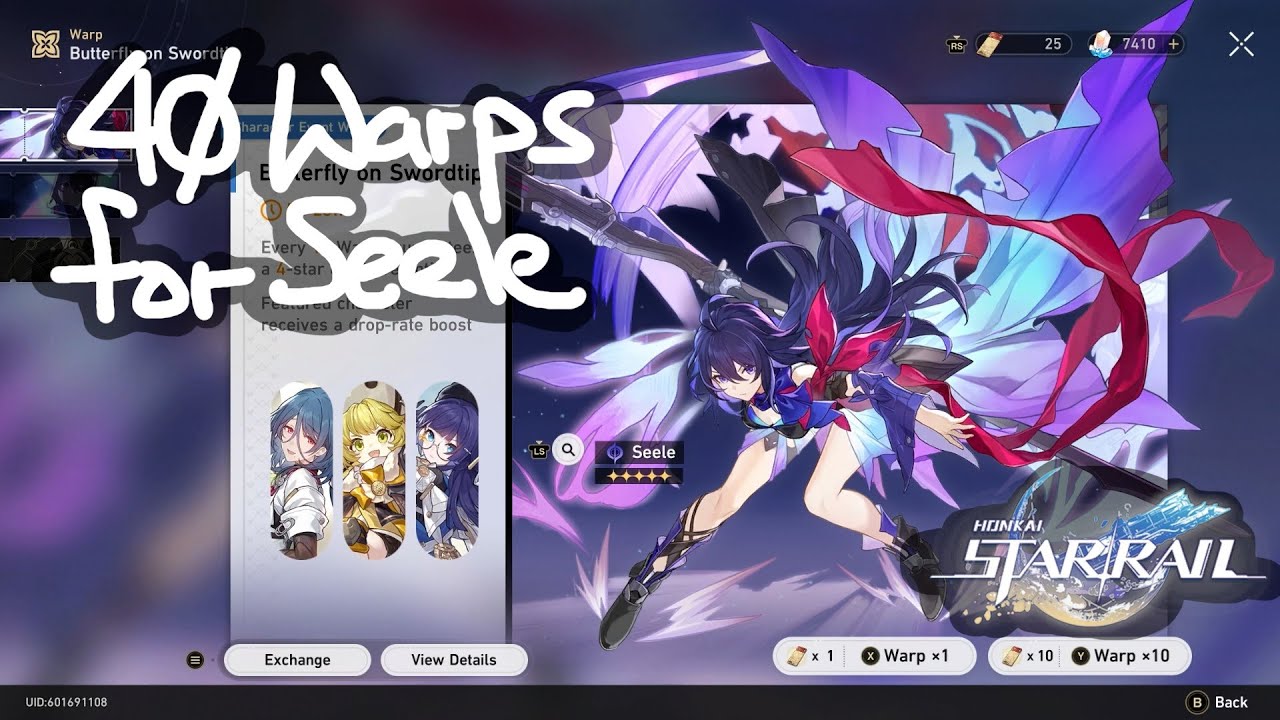 40 pulls on Seele banner [Honkai: Star Rail 1.0 Warps Week 2] - YouTube