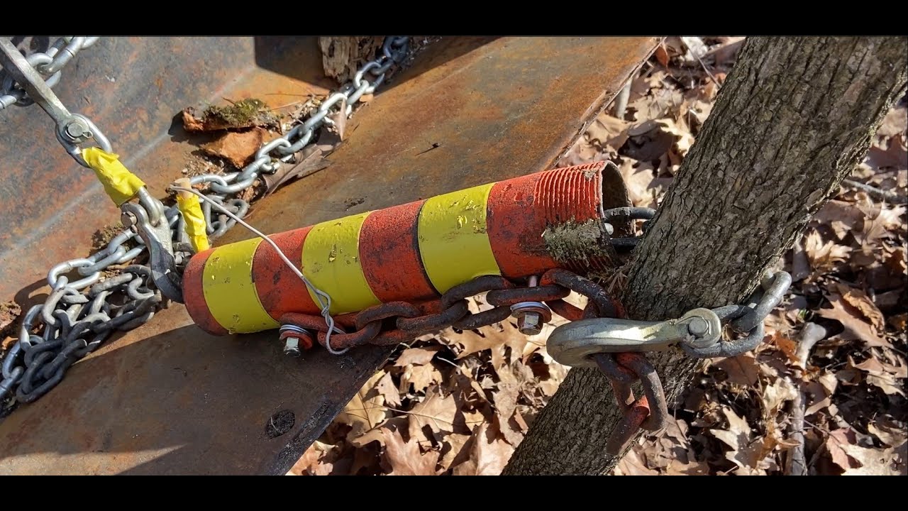 OldGuyDIY 2.0 $18 DIY Brush Grubber In Action Pulling Trees Making ATV ...