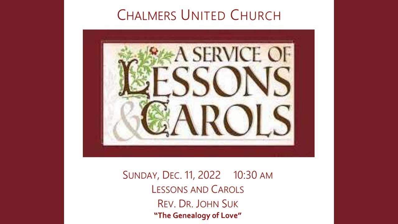 CUC Worship Service, Rev. John Suk - Kingston, Ontario Dec 11, 2022 ...