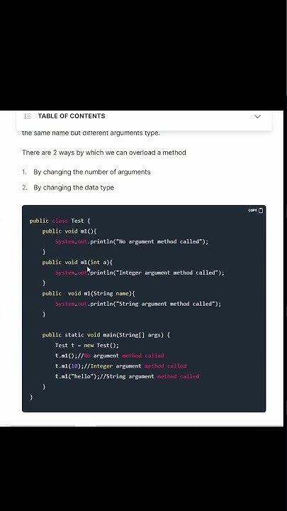 What Is Method Overloading Java Quicks 2 Java Interview Questions Youtube