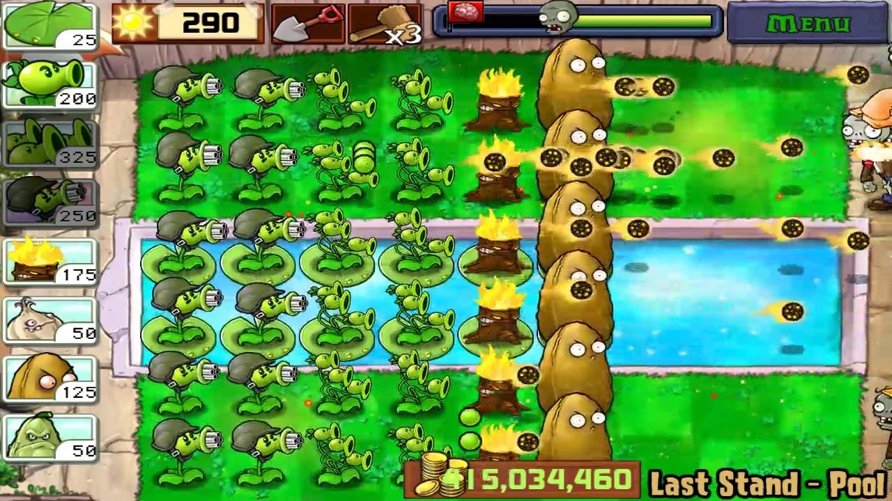 Pvz 1 gameplay - YouTube