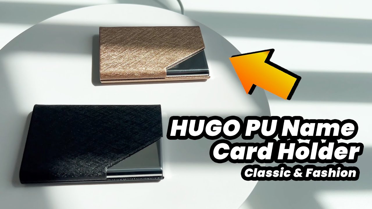HUGO PU Name Card Holder - YouTube