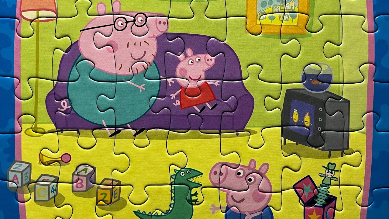 Peppa Pig Puzzle Assembly - YouTube