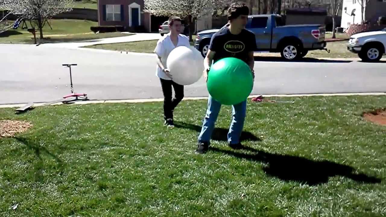 Yoga ball fail - YouTube