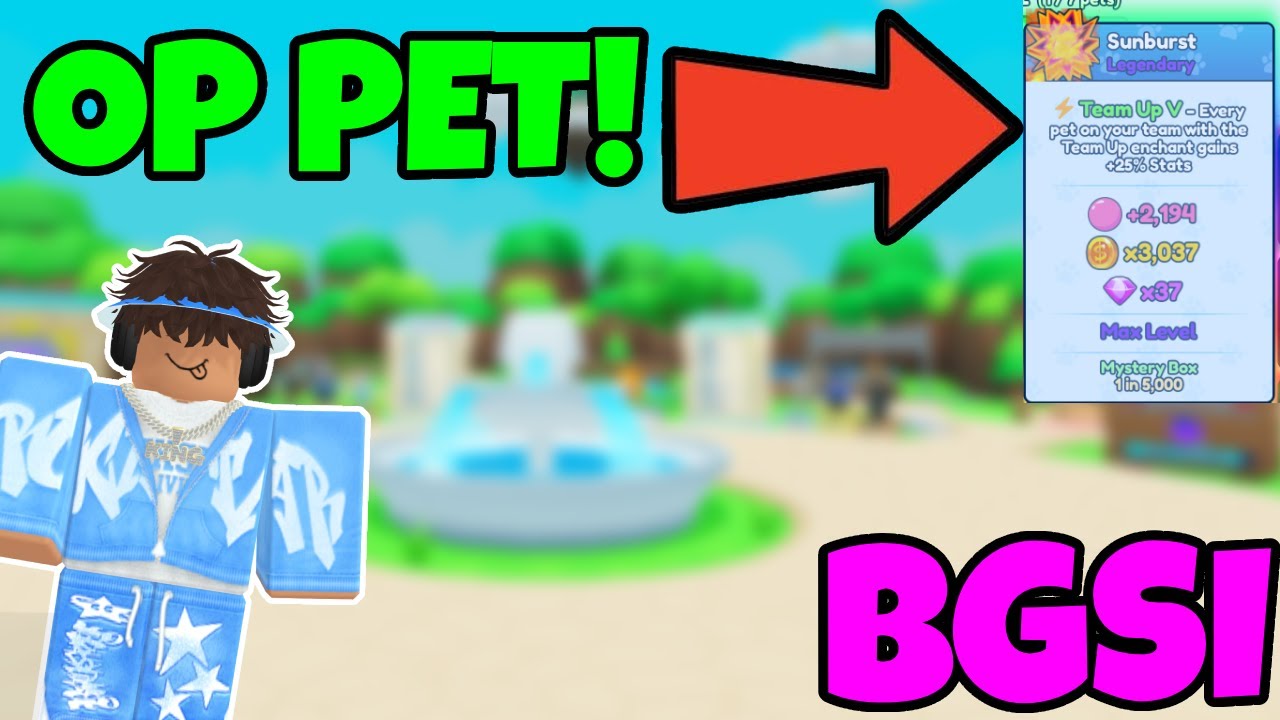 I Got The SunBurst Pet In Bubble Gum Simulator Infinity (BGSI) (Roblox ...