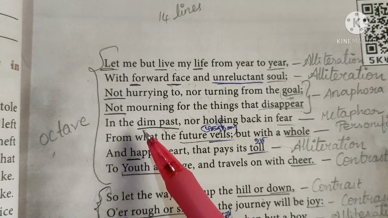 10th English/ Life poem by Henry van dyke/ line by line explanation in ...