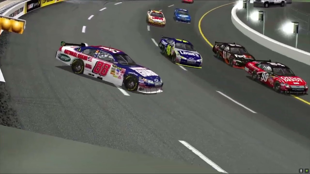 NR2003 2008 Dale Earnhardt Jr and Kyle Busch Richmond Feud Reenactment ...