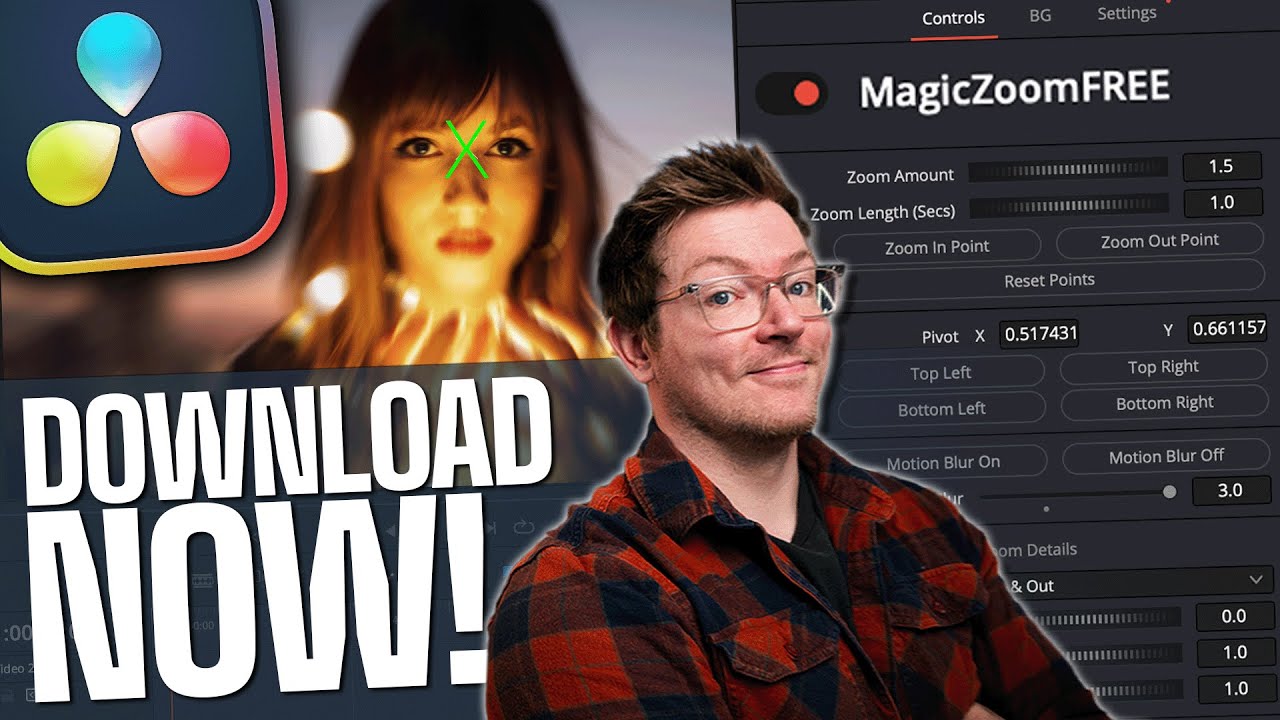 The FREE Zoom Tool for DaVinci Resolve 19 - Magic Zoom! - YouTube