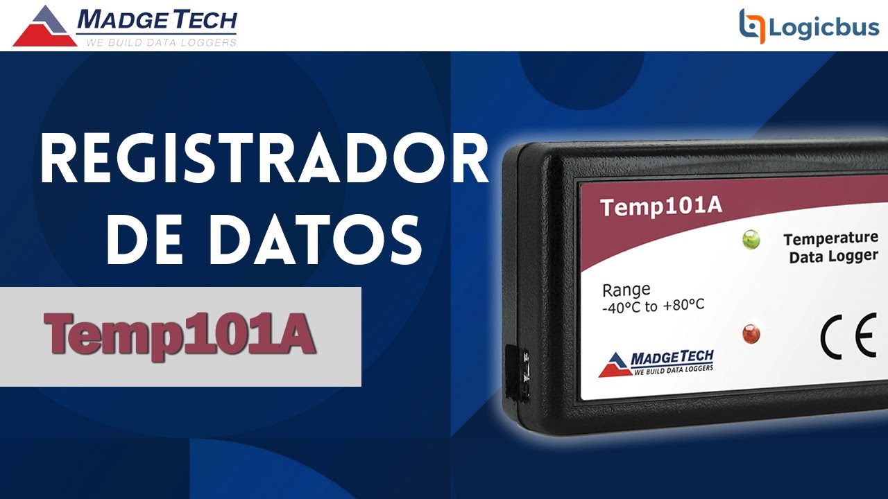 Registrador de temperatura Temp101A - MADGETECH - YouTube