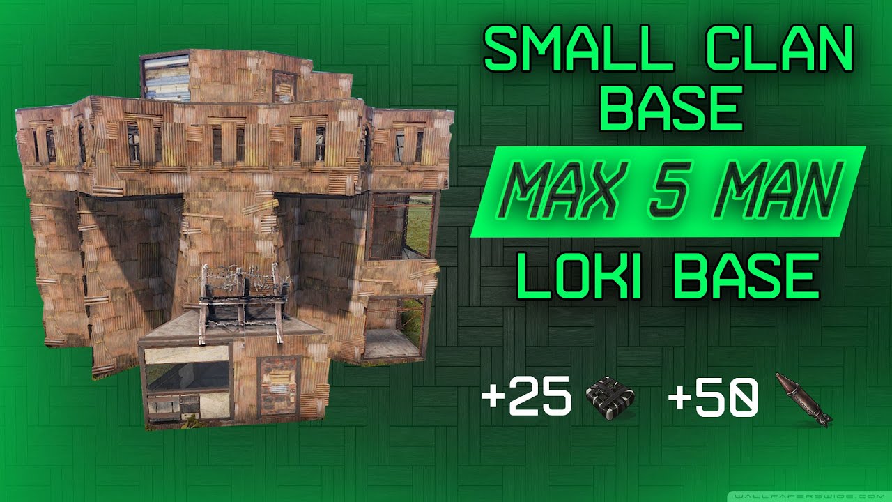 Rust Roof Bunker / Small Clan Base / Max 5 Loki Base / 2021 / Rust ...