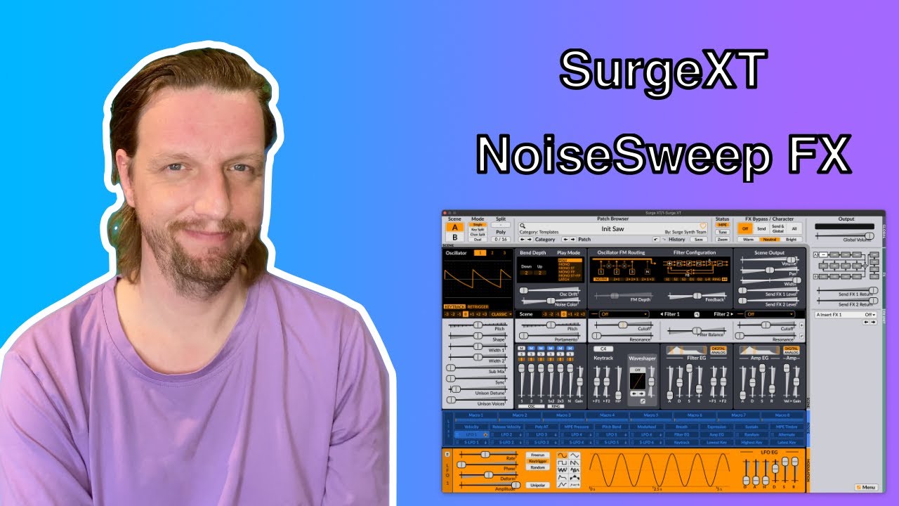 Gratis synthesizer plugin: SurgeXT NoiseSweep FX - YouTube