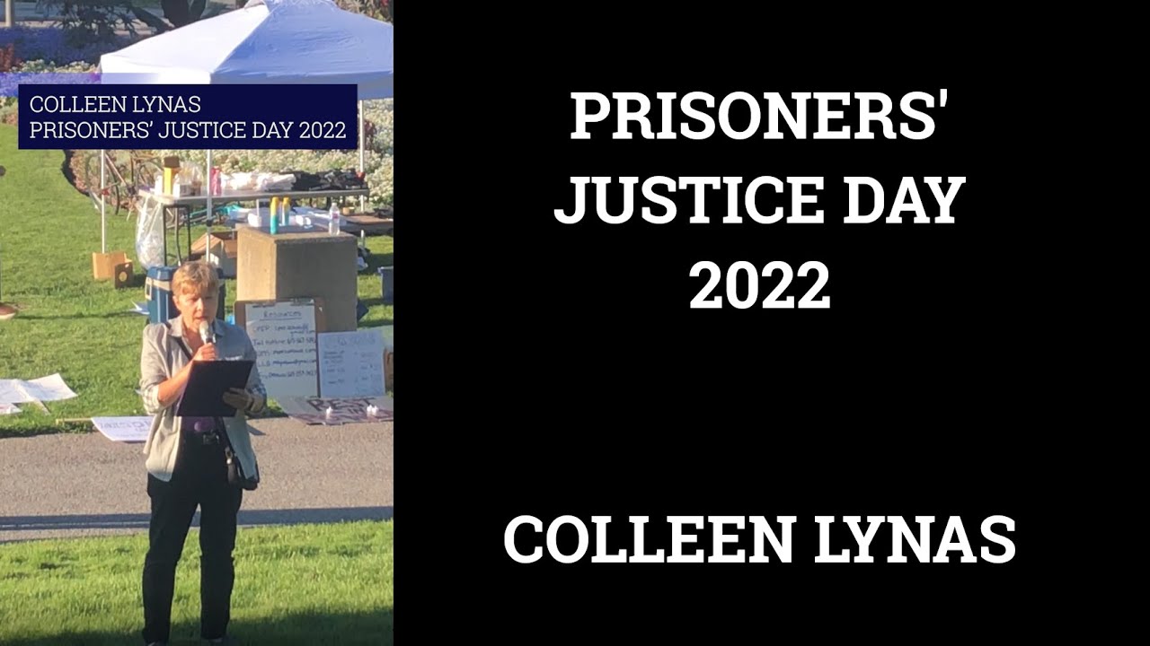 Prisoners' Justice Day Vigil 2022: COLLEEN LYNAS - YouTube