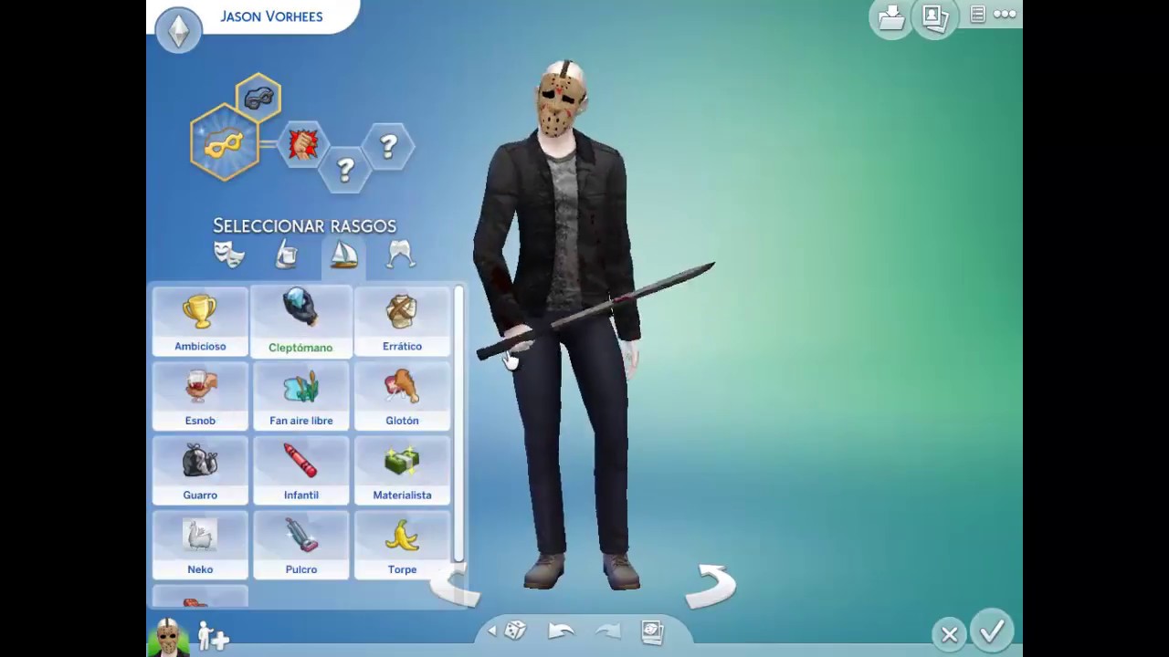 Jason Voorhees Sims 4 SpeedSim - YouTube