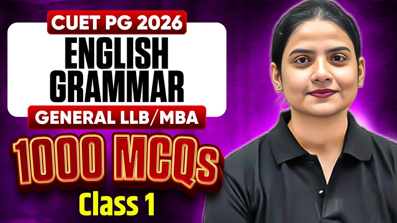 CUET PG English Grammar 2026 | Most Expected Questions -1 | CUET PG ...