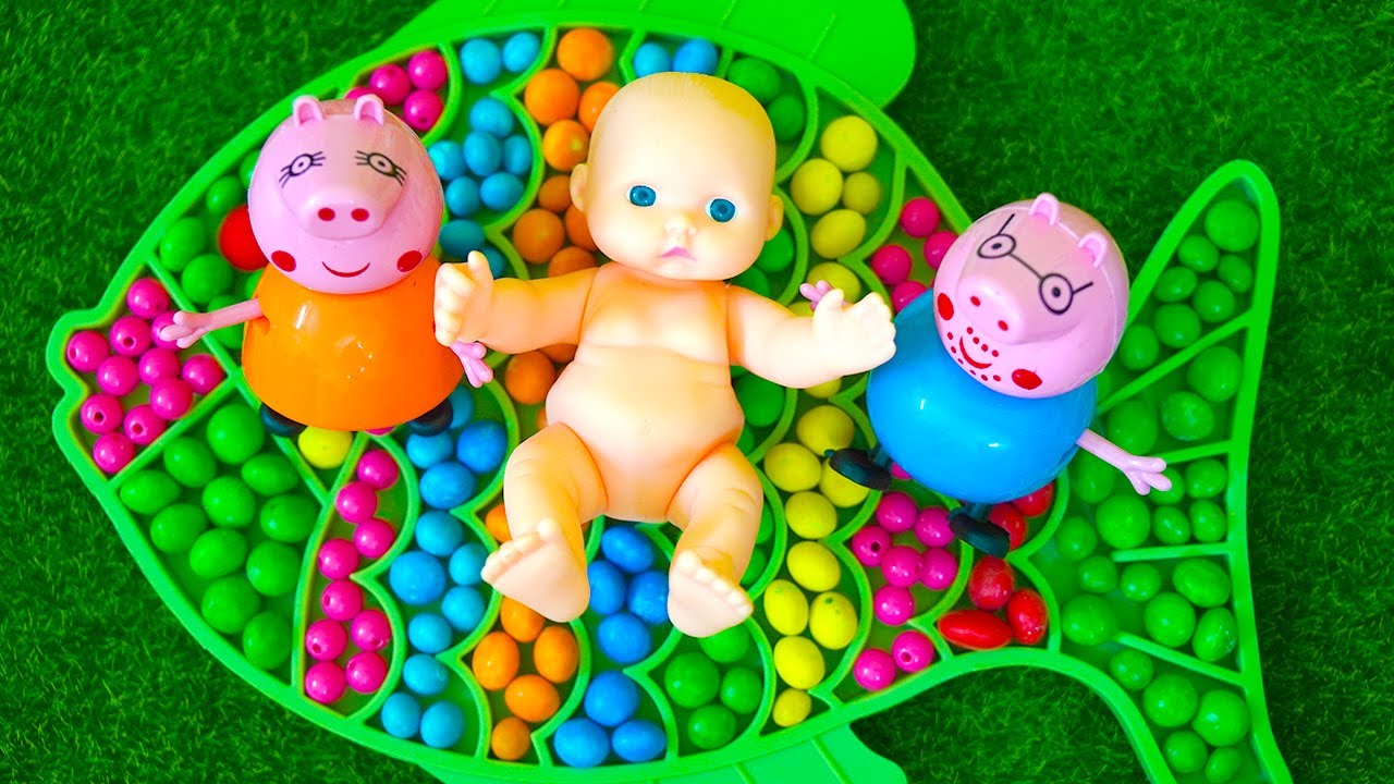 Satisfying Candy ASMR | Magic Bathtub Mixing Rainbow Candy Baby Doll ...