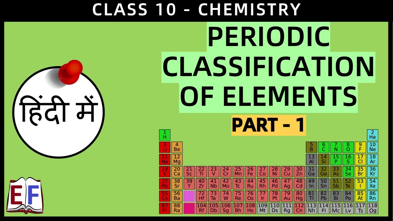 Periodic Classification of Elements (हिंदी में) #1 | Class 10 Science ...