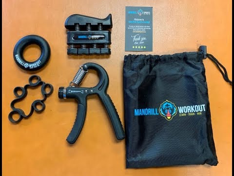 Mandrill Workout Elite Hand Grip Exerciser Kit - YouTube