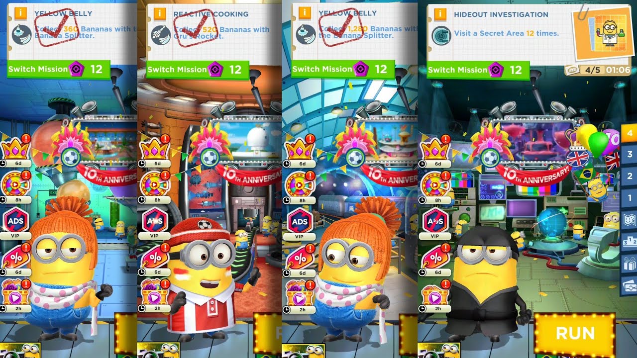 Minion Rush Lucy and Soccer Fan and Lucy and Ninja minions run at Rooms ...