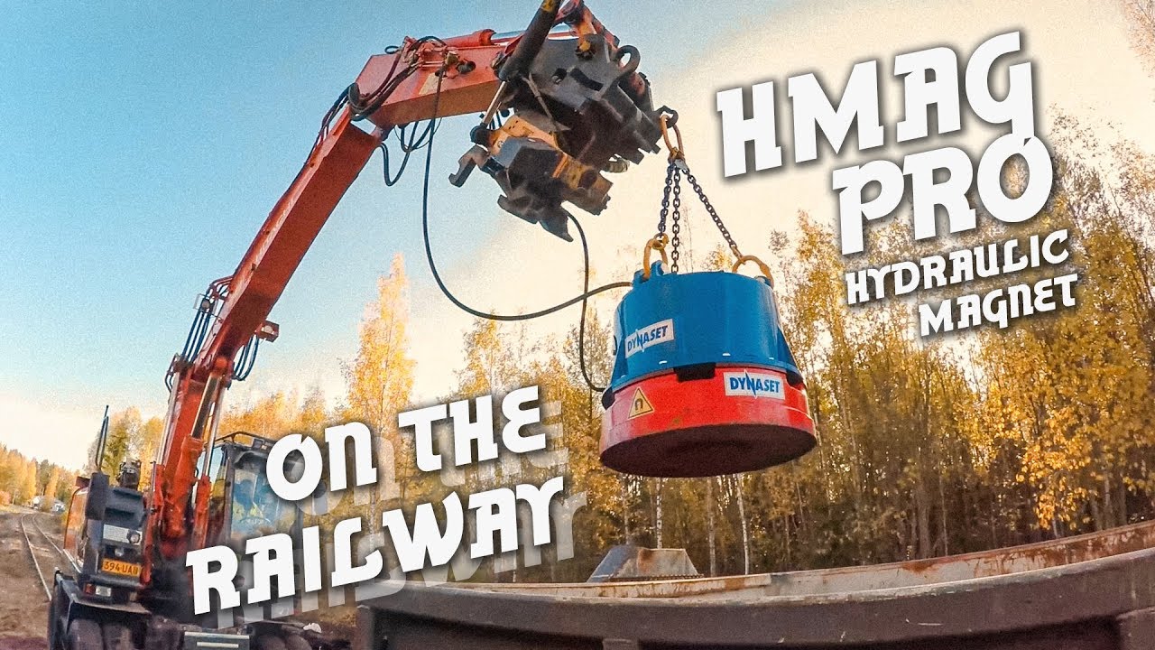 HMAG PRO Hydraulic Magnet on Railway - YouTube