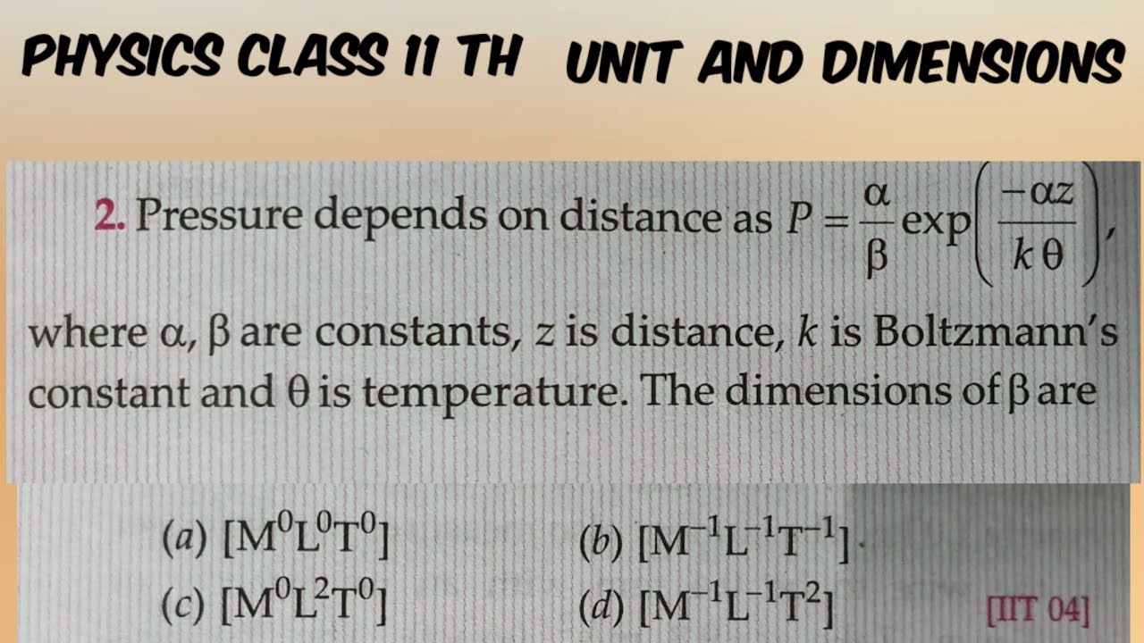 Pressure depends on distance as P = alpha/ beta ) exp ( - alpha z / k ...