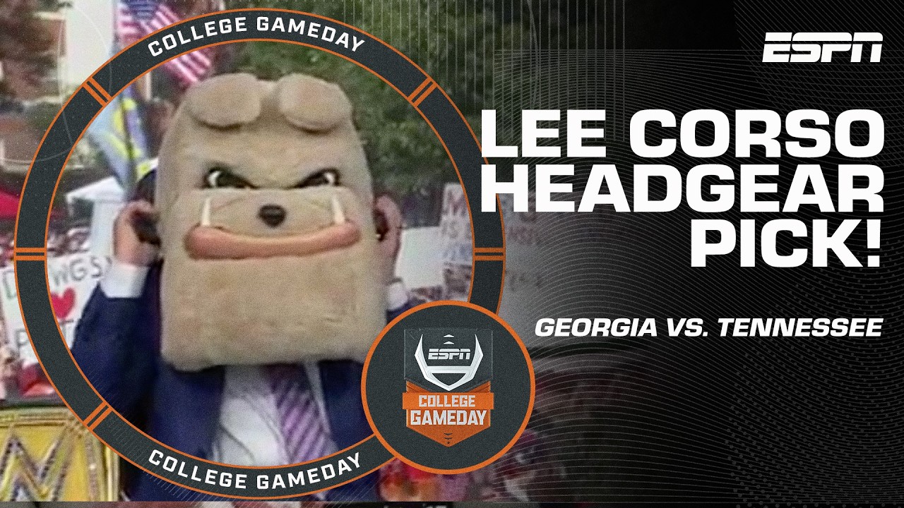 Lee Corso makes his HEADGEAR PICK 🗣️ 'GIMME THEM DAWGS' 🐶 | College ...