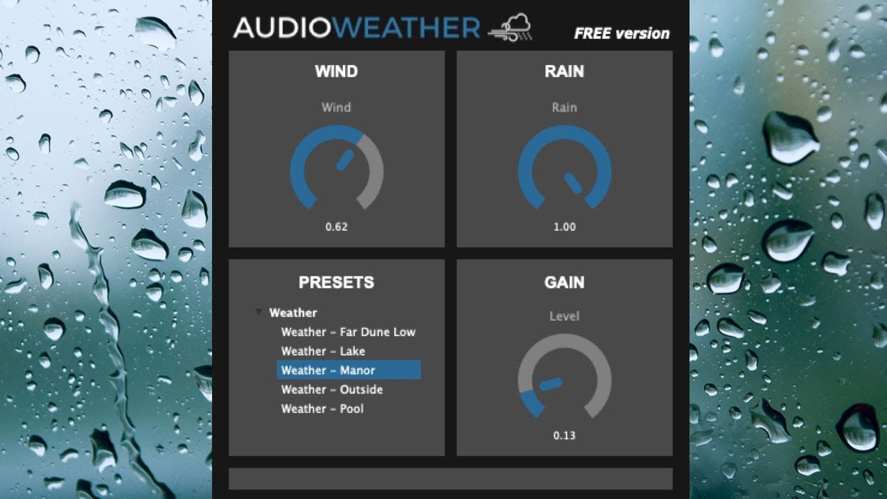 Rain Sounds 10 Hours and Wind Sounds 10 Hours by Audio Weather Free ...