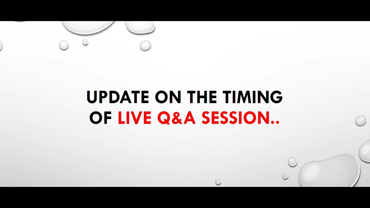 🔴🔴Update for Live Video Timing.... (Save the time!) - YouTube