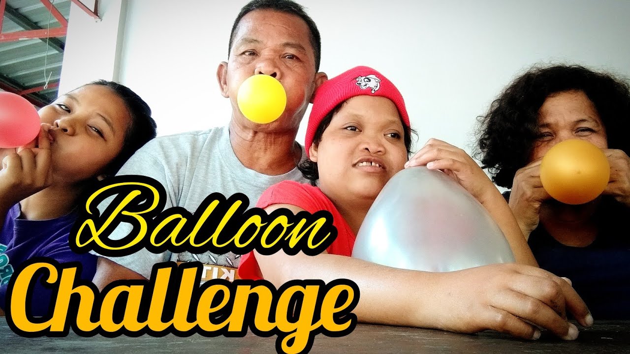 Balloon Blowing Contest Family Edition!!! - YouTube