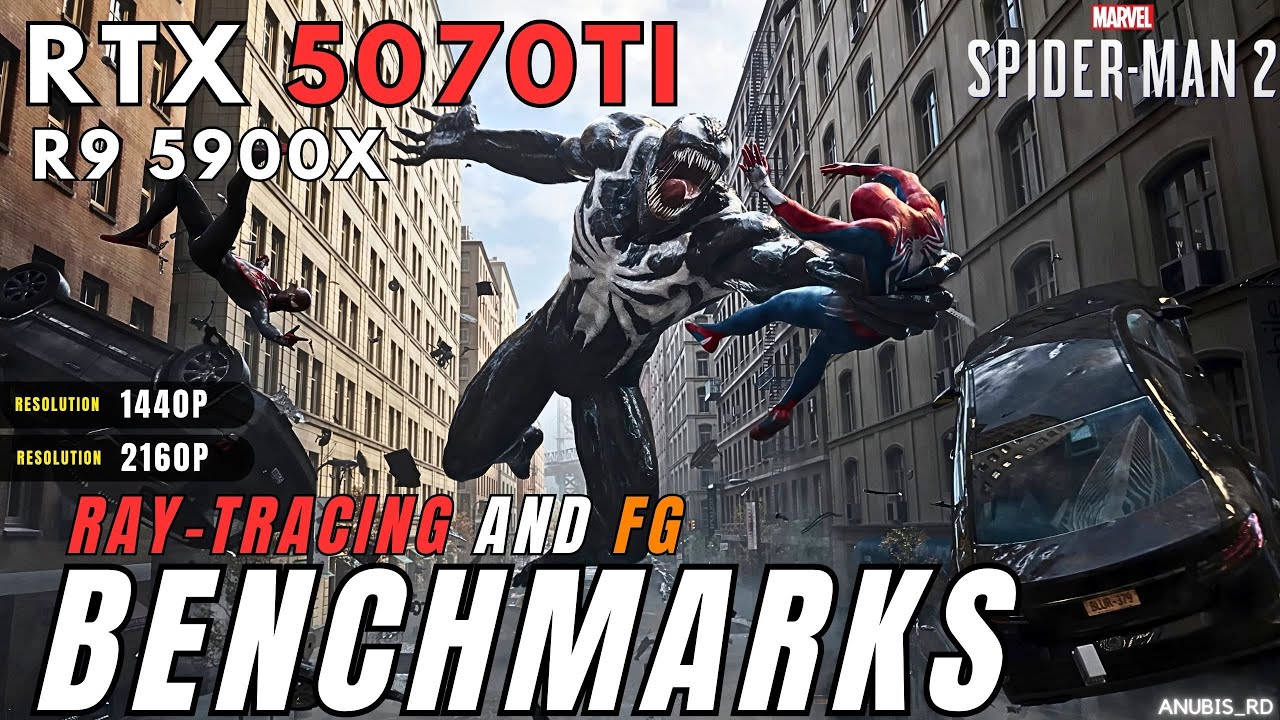Marvel's Spider-Man 2 | Ray-Tracing and FG Benchmarks Test | RTX 5070Ti ...
