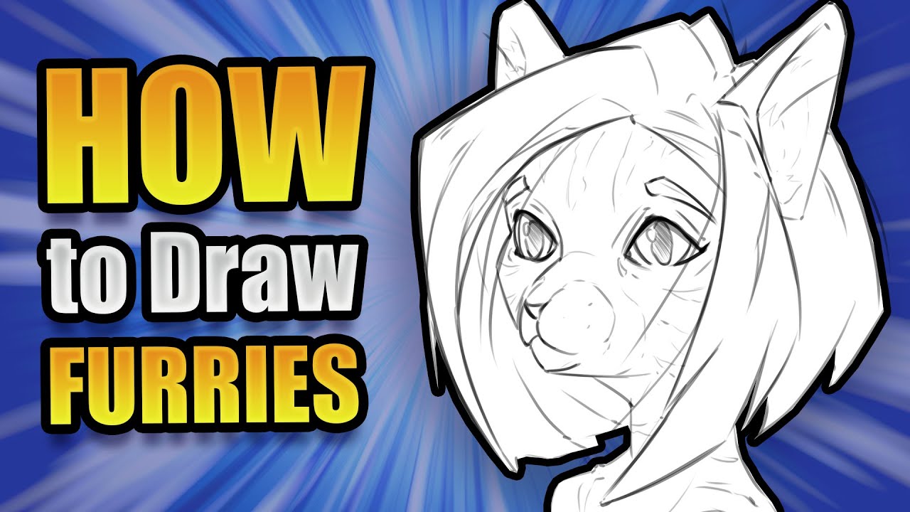 How to draw furry portrait (For beginners) - YouTube