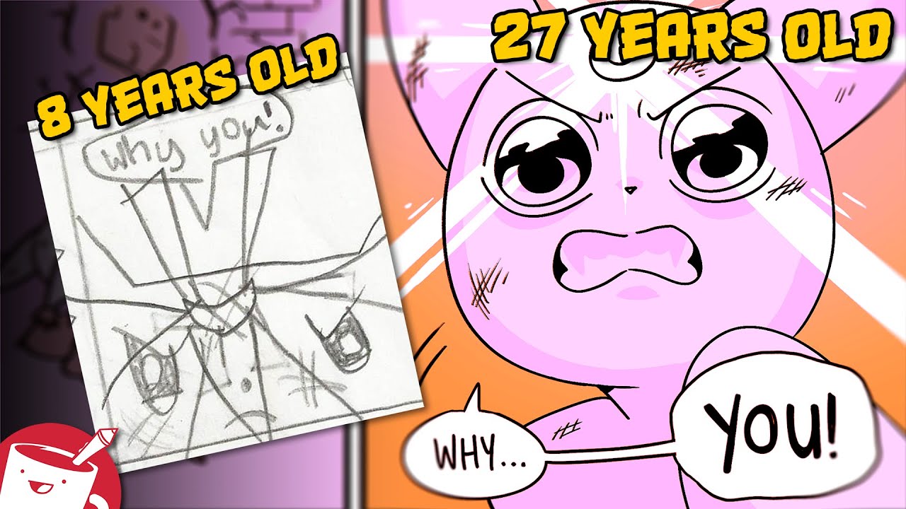 Professional Artists Redraw Their Childhood Art - YouTube
