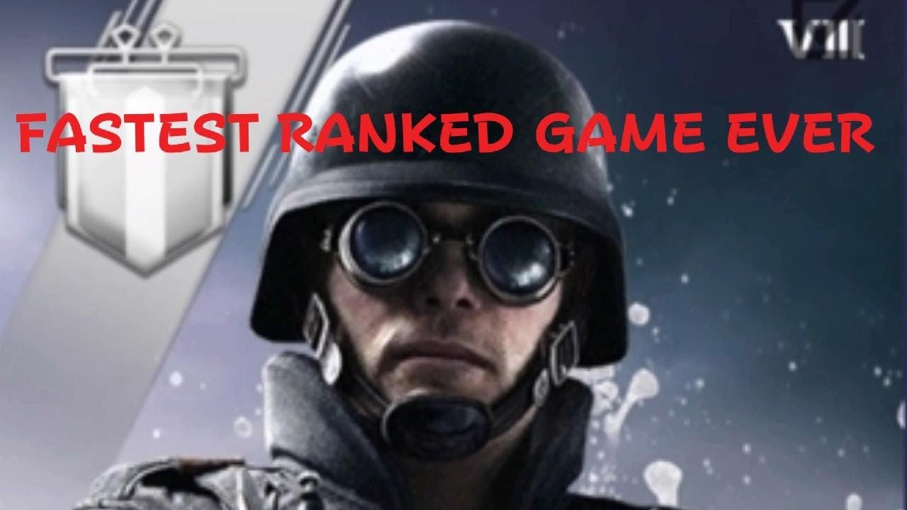 FASTEST RANKED R6 GAME EVER - YouTube