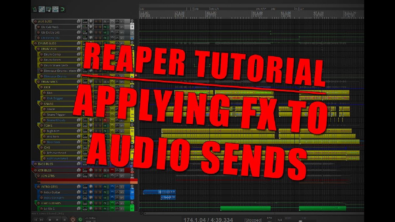 REAPER Tips - Applying FX to audio sends - YouTube