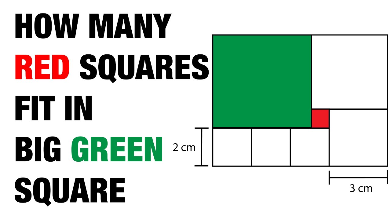 How many small (RED) squares fit in big (GREEN) square? - 5th Grade ...