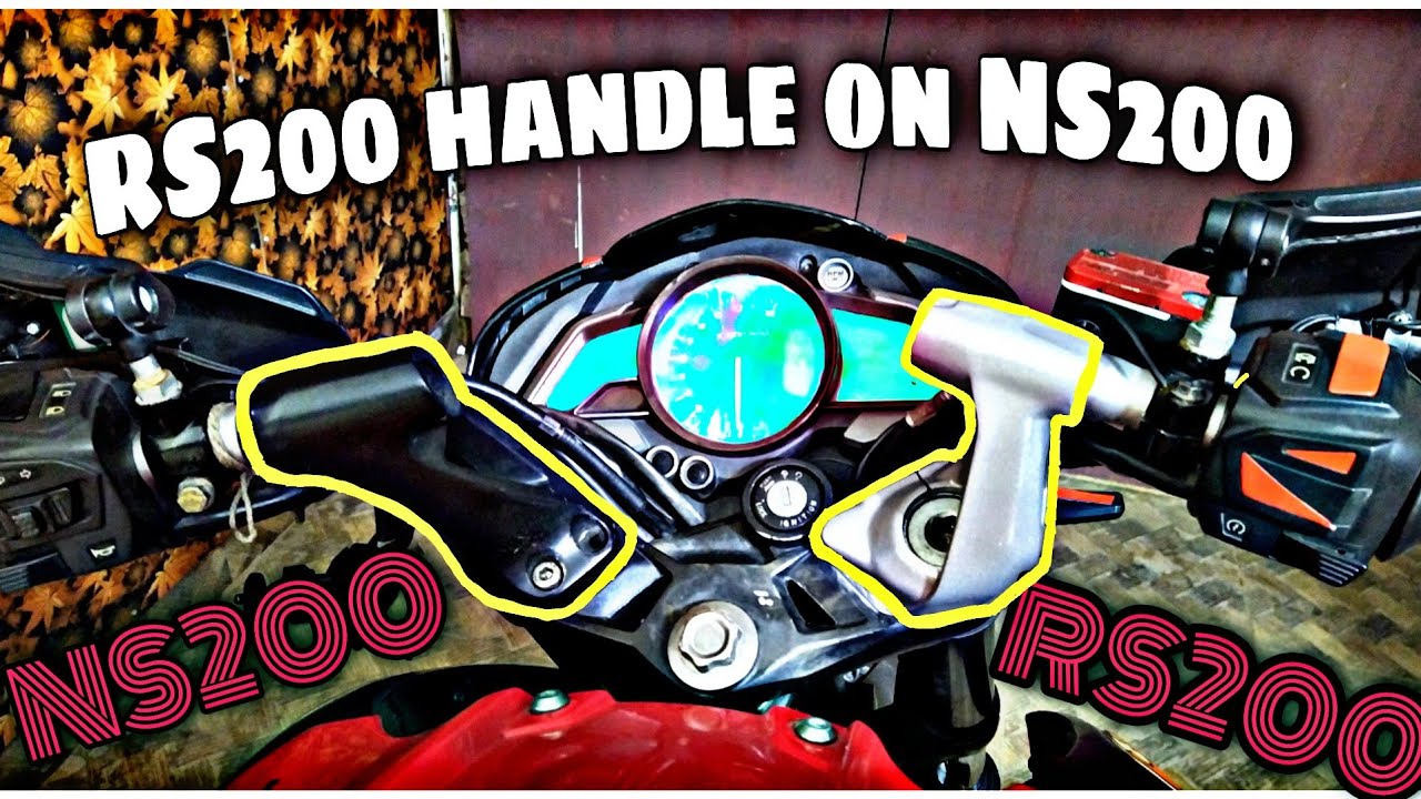 RS 200 ka handle lagaya NS 200 mein /handle modification on NS 200 # ...
